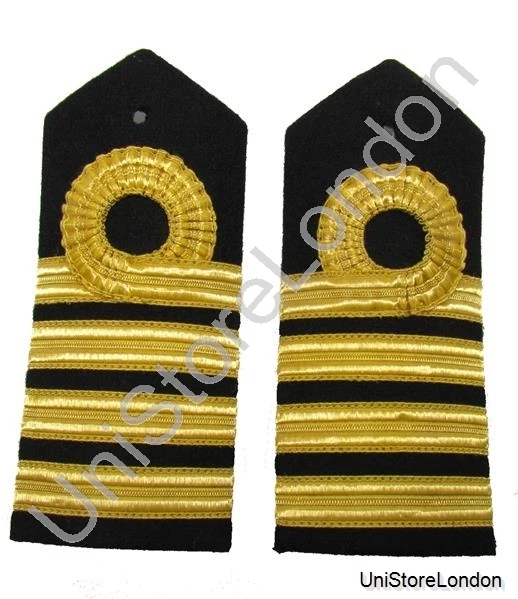 ROYAL NAVY CAPT Captain Rank Insignia Shoulder Strap Board Epaulette £ ...