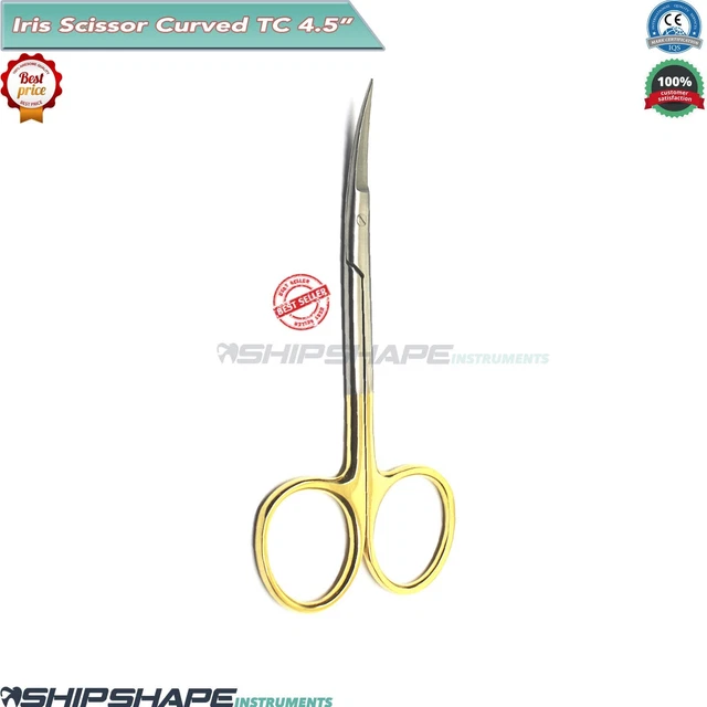 T.C IRIS SCISSOR Curved Tungsten Carbide Tip Surgical Dental Oral ...