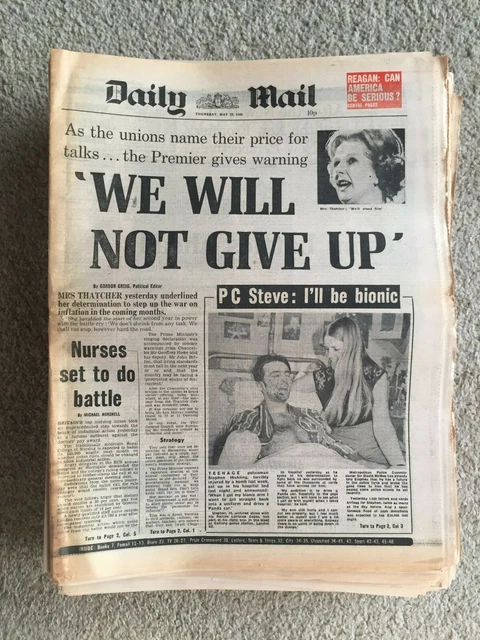 DAILY MAIL NEWSPAPER 22nd May 1980 Ronald Reagan wins Republican ...