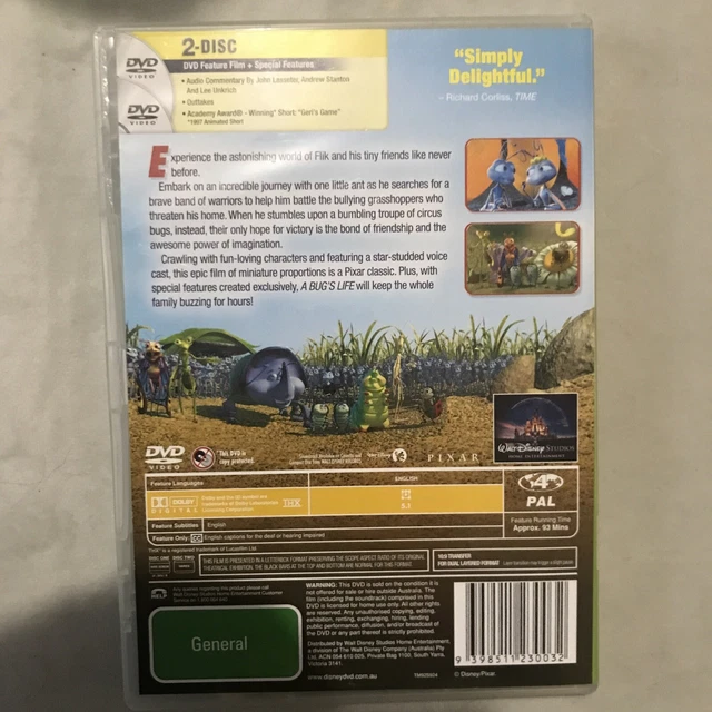 A BUG'S LIFE | Pixar Collection (DVD, 1998) 2 Disc Set £4.72 - PicClick UK