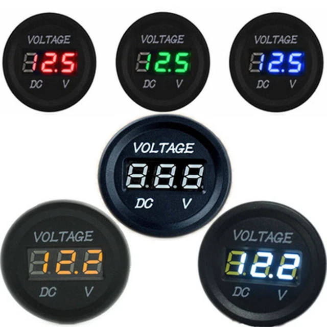 LED DIGITAL VOLTMETER Voltage Meter Battery Gauge 12V 24V Car Marine ...