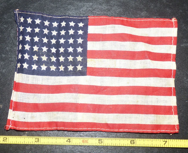 ORIGINAL WW2 PARATROOPER Invasion Arm Flag D-Day Normandy 48 Stars 2nd ...