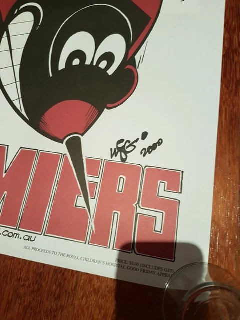 SIGNED 2000 WEG Essendon BombersAFL / VFL Premiership Poster Herald-Sun ...