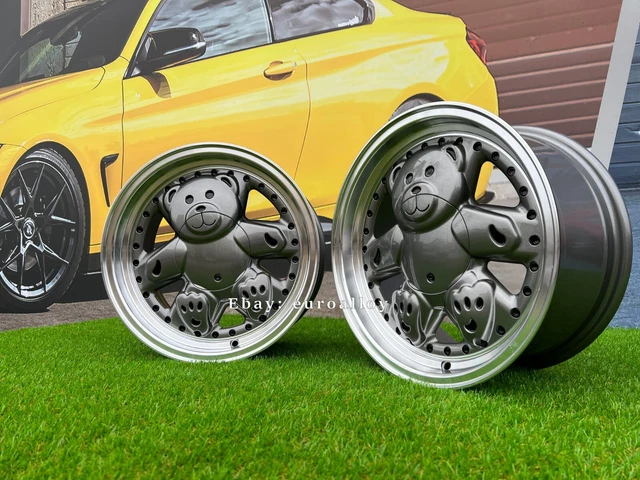 15 & 4X100 Ronal Urs Teddy bear Old School Gris Roues pour VW Honda Jdm ...