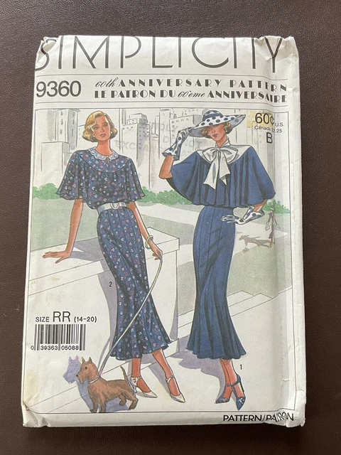 SIMPLICITY SEWING PATTERN 9360 60th Anniversary Edition £6.50 - PicClick UK