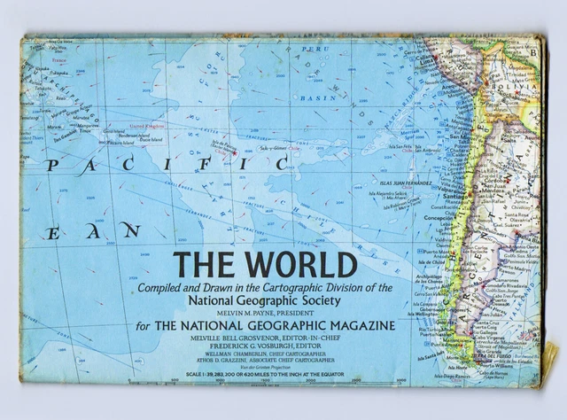 NATIONAL GEOGRAPHIC DECEMBER 1970 Map The World / How Man Pollutes His ...