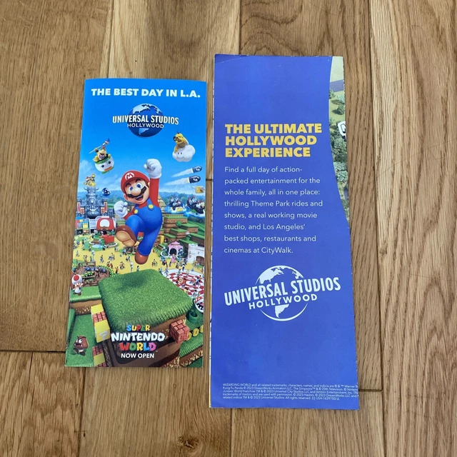 UNIVERSAL STUDIOS HOLLYWOOD LA Nintendo World Mario Leaflet guide map ...
