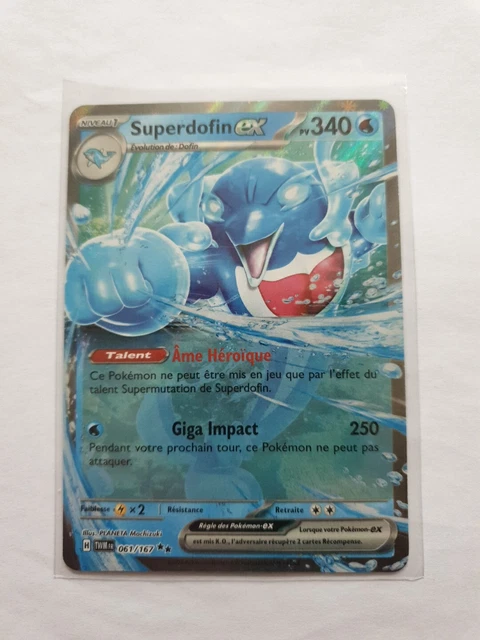 CARTE POKÉMON - Superdofin Ex - 061/167 - EV06 - Mascarade Crépusculaire -TWM EUR 1,00 - PicClick FR