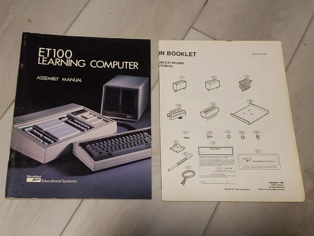 RARE! 1983 HEATHKIT ET-100 Learning Computer Assembly Manual w ...