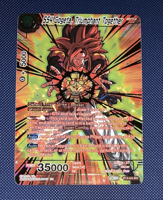 SS4 GOGETA, TRIUMPHANT Together BT18-019 SPR - Dawn of the Z-Legends - DBS EUR 39,30 - PicClick DE