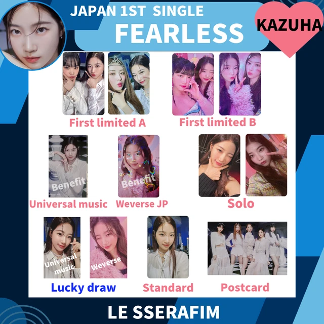 LE SSERAFIM KAZUHA Photocard Japon 1ère carte photo unique FEARLESS EUR 10,07 - PicClick FR