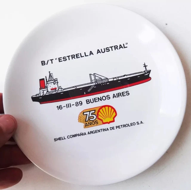VINTAGE ARGENTINA SHELL Oil Company Plate 75Th Anniversary In The ...