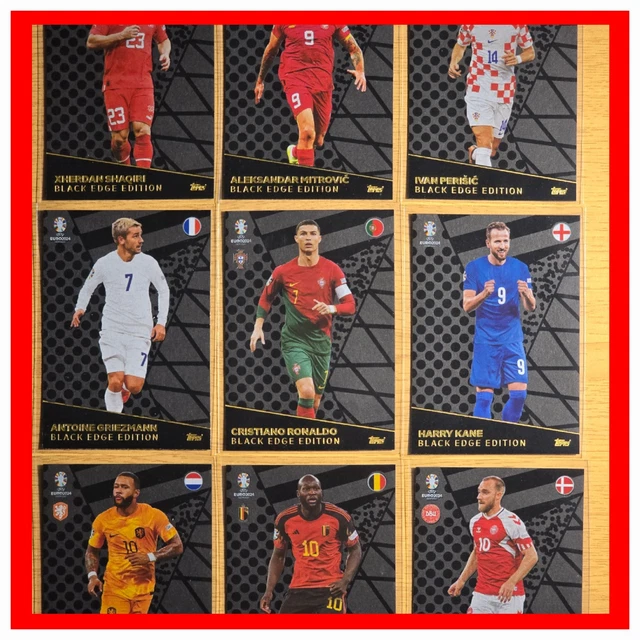 TOPPS MATCH ATTAX Football Cards UEFA EURO 2024 BLACK EDGE EDITION FULL ...