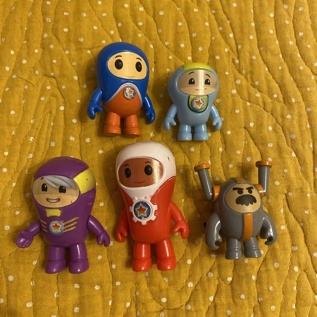 CBEEBIES GO JETTERS Magazine Figures Cake Toppers Xuli, Kyan, Lars, Foz ...
