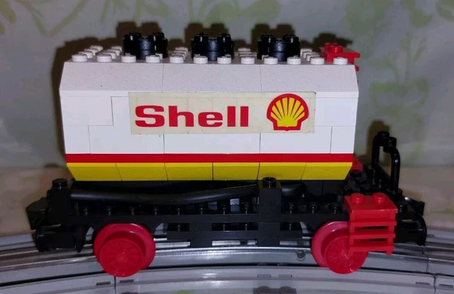LEGO 7816 EISENBAHN Shell Güter Tank Waggon Zug komplett von 1980 EUR ...