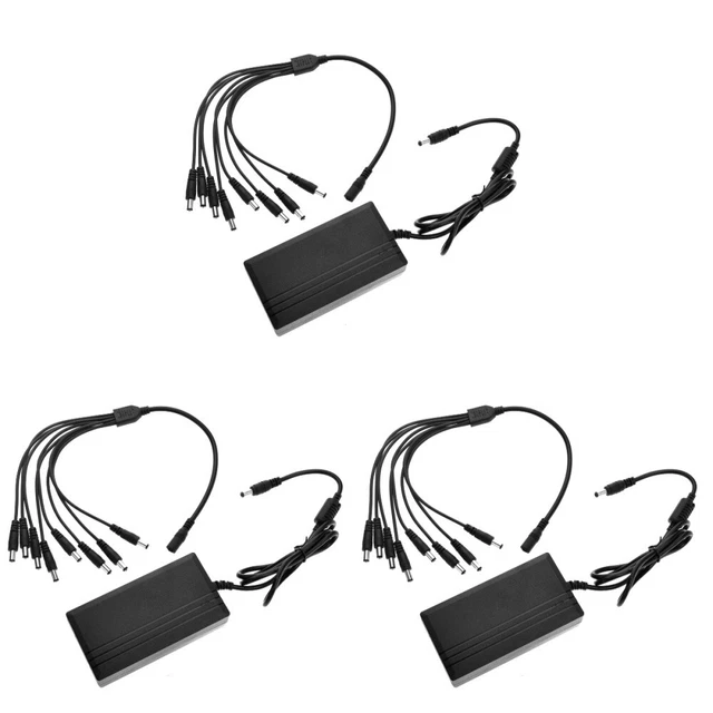 ADAPTATEUR D'ALIMENTATION À continu de 3pcs 12V 5A 60W avec câble de ...
