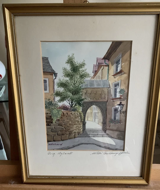 ORIGINAL AQUARELL SIGNIERT Gerhard Alt Köln Dreikönigenpförtchen Gerahmt EUR 49,00 - PicClick DE