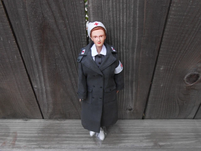 1/6 SCALE WW2 German Nurse Gray Dress And Coat Human Being Gi Joe ...
