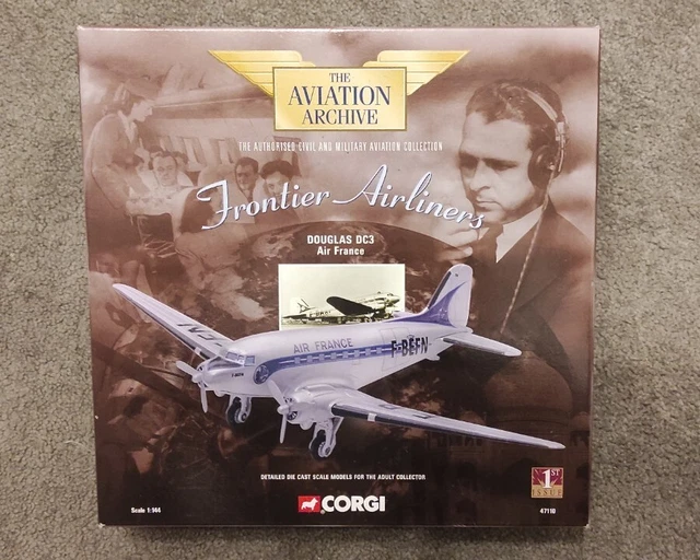 CORGI AVIATION ARCHIVE Model No. 47110 Douglas DC3 Air France 1:144 ...
