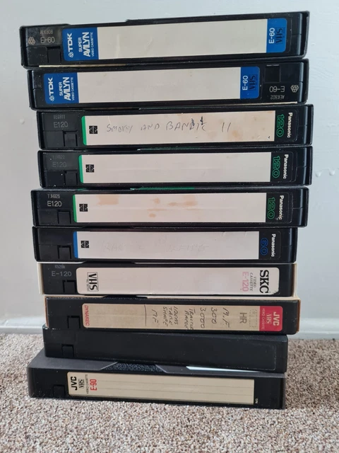 10 MIXED LENGTH vhs tape cassette job lot bundle - combined P&P ... 10 MIXED LENGTH vhs tape cassette job lot bundle - combined P&P ...