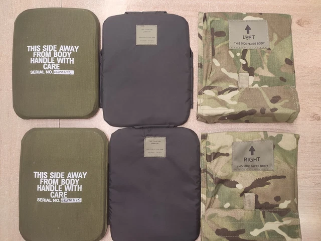 BRITISH ARMY VIRTUS Ballistic +2 Plates/+2 Ballistic Filler+ 2 Pouch A ...