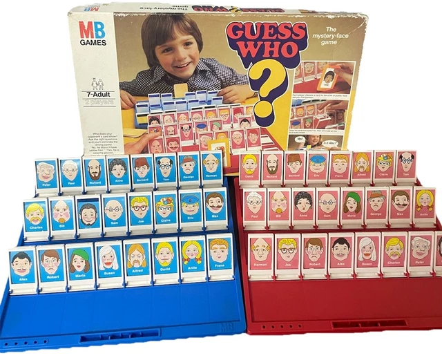 GUESS WHO BOARD Game 1980 Vintage By MB Games Complete See Description ...