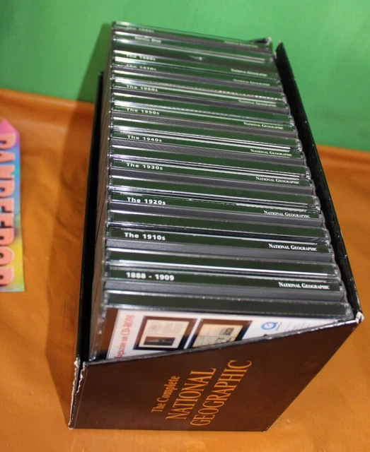 COMPLETE NATIONAL GEOGRAPHIC CD Rom Box Set 31 Discs 1800's 1990's Win ...