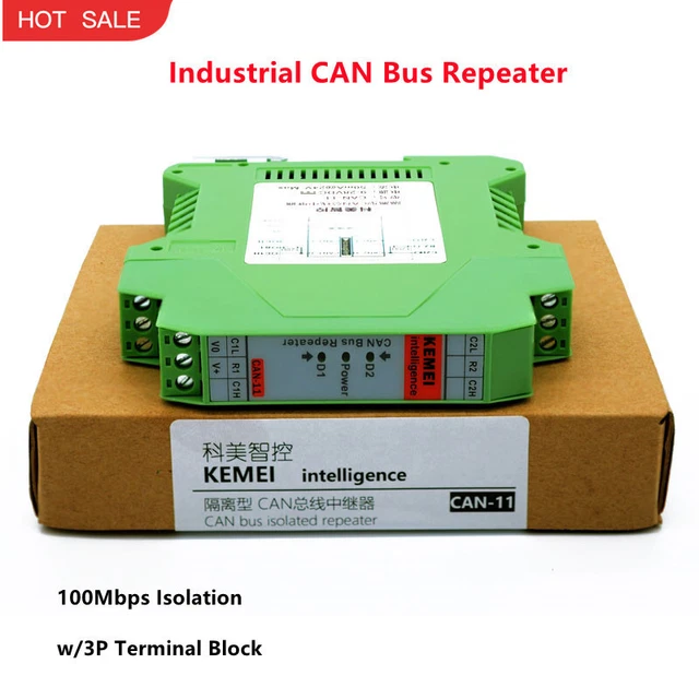 CAN BUS REPEATER Industrial CAN Bus Isolator DIN Rail Mounting 100Mbps ...