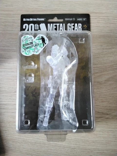 NEW 20TH ANNIVERSARY Metal Gear Solid Snake Figure Stealth Camo MGS2 ...