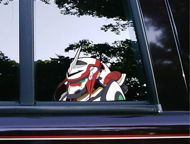 GUNDAM NIRVASH PEEKER Peeking Window Vinyl Decal Mobile Suit Anime Car ...