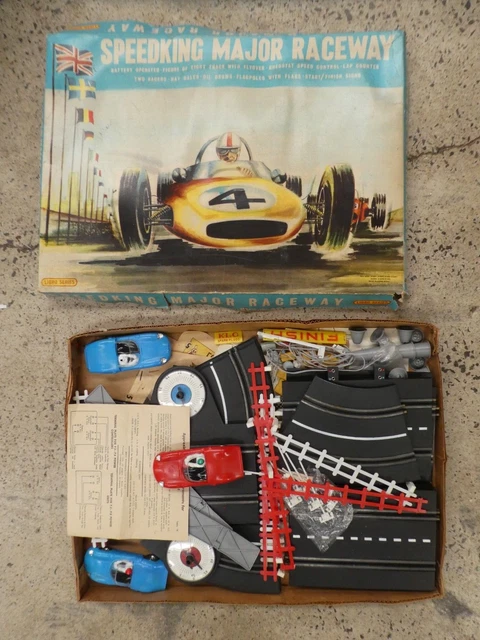 VINTAGE LIBRO SPEEDKING Scale Model Slot Racing Car Set Boxed ...