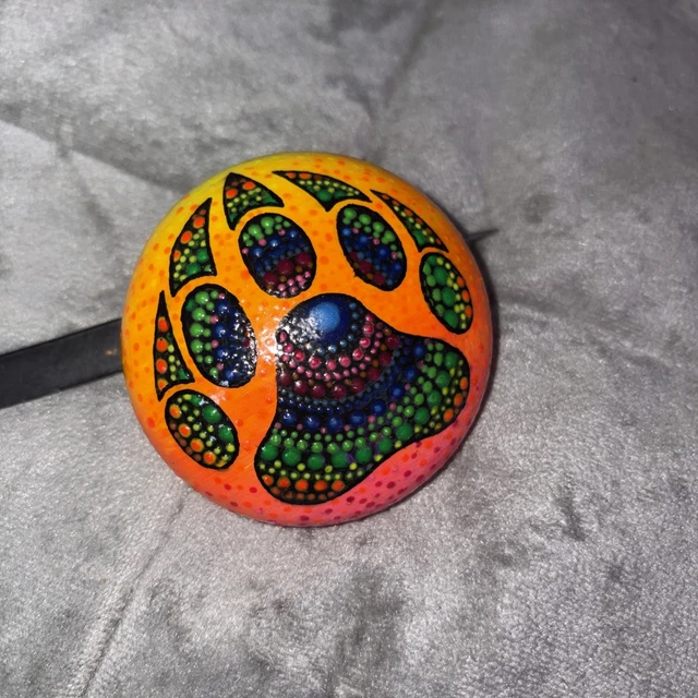 HANDPAINTED MANDALA STONE, Rock Art Mandala Painting, Paper Weight, UV ...