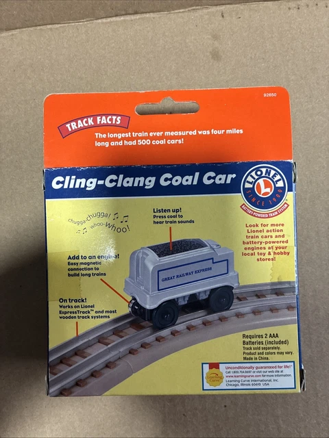 LIONEL TRAIN CLING Clang Coal Car Learning Curve £17.94 - PicClick UK