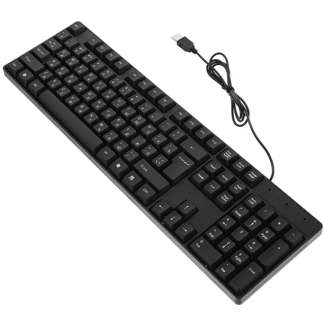 ELECTRONIC WIRED USB Gaming Keyboard Full Size 104 Keys ABS Material ...