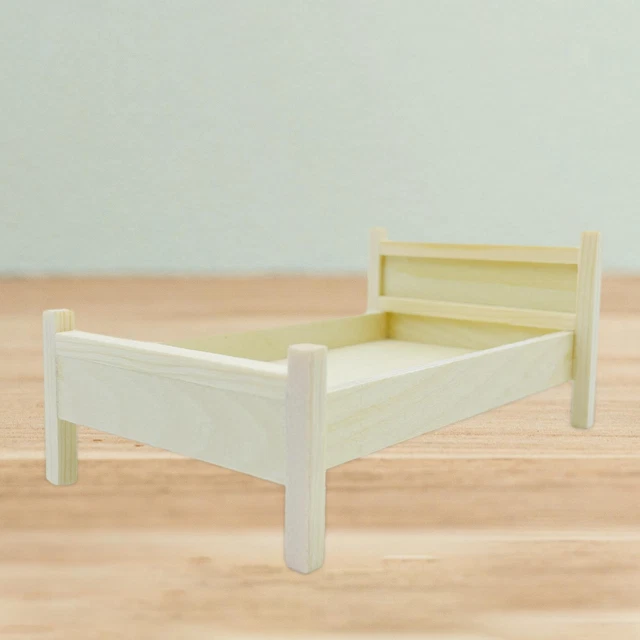 LIT EN BOIS pour maison de poupée, échelle 1/12, lit Miniature pour chambre EUR 10,07 - PicClick FR