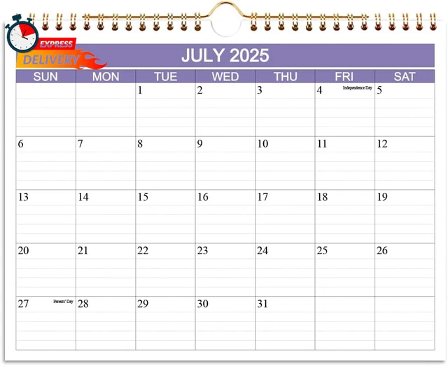 2025-2026 CALENDAR- WALL Calendar 2025-26 from July 2025 to December 2026, 18 Mo £12.47 ...