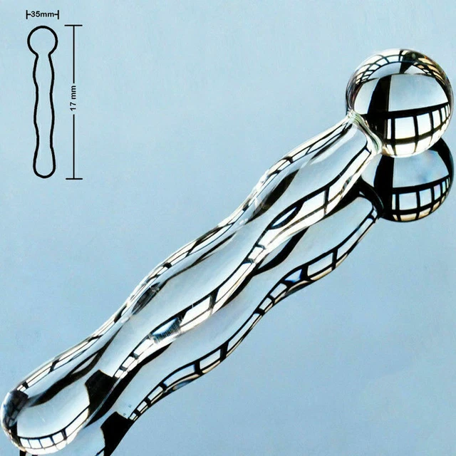 G Spot Graduated Anal Vaginal Toy Glass Dildo Double Ended Crystal 1925