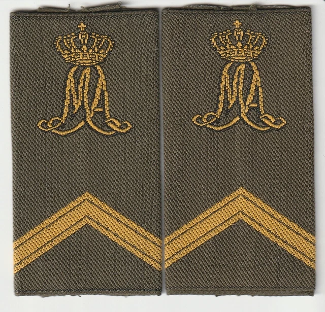 DUTCH ARMY PAIR of Sergeant Military Academy ranks patch £4.55 ...