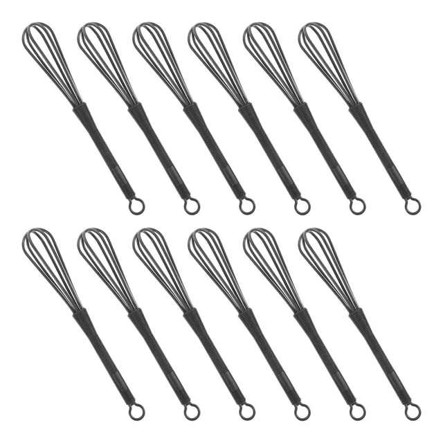 LOT DE 12 petits fouets en plastique : mini-fouet pour mélanger les ...