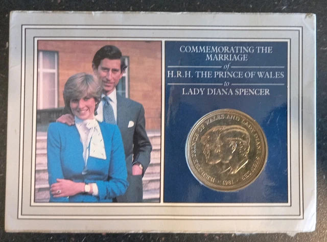 PRINCESS DIANA PRINCE Charles Wedding Silver Crown Coin Lady Royal ...