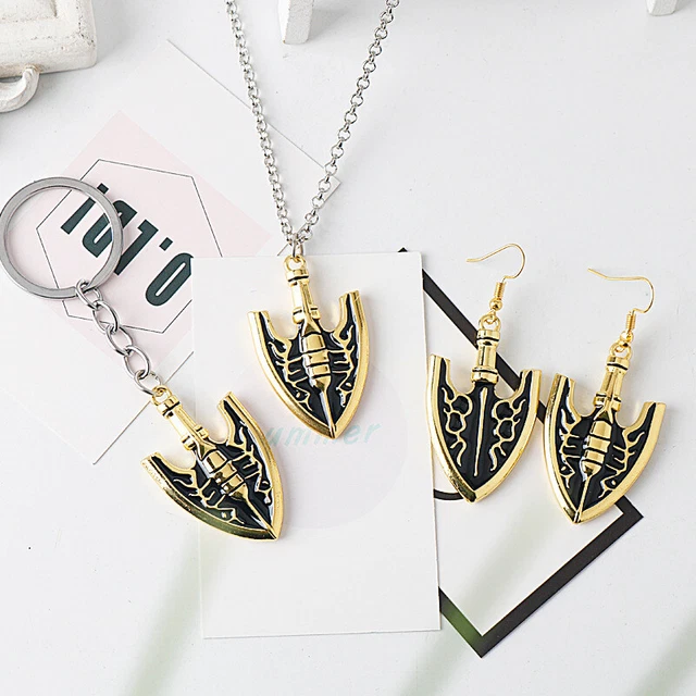 ANIME JOJOS BIZARRE Adventure Necklace Kujo Jotaro Arrow Metal Pendant ...