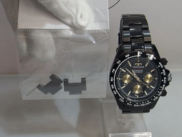 MONTRE TECHNOS POUR homme avec chronographe à quartz et diamants ...