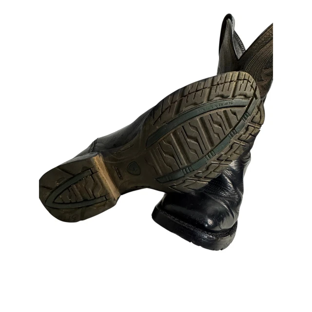 ARIAT MENS SQUARE Toe Western Cowboy Boots Black Leather Size 8D £62.38 ...