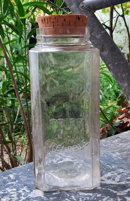 ANCIEN GRAND BOCAL En Verre Soufflé Prosper David & Frier Grenoble ...