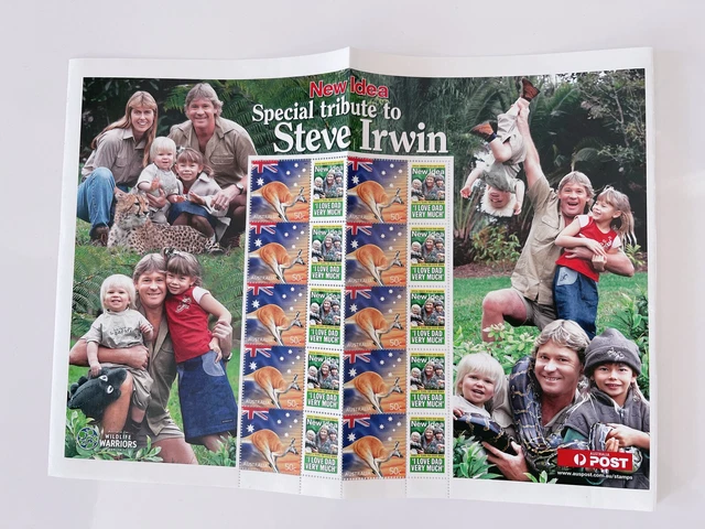 NEW IDEA SPECIAL Tribute to Steve Irwin Australia flag kangaroo 50c ...