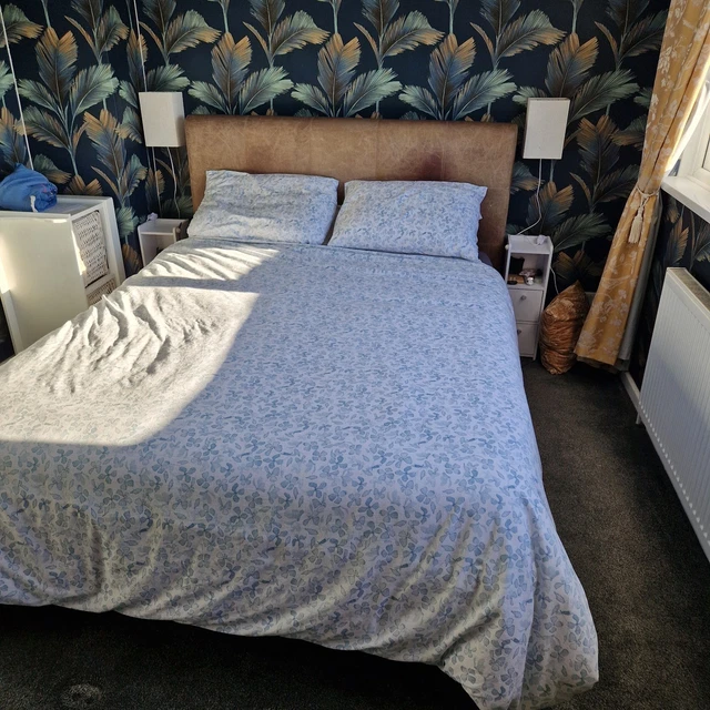 REAL LEATHER KING Size Bed Frame £57.90 - PicClick UK