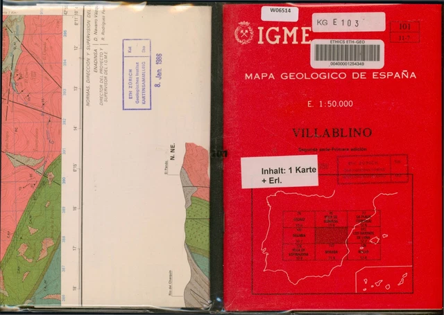 MAPA GEOLOGICO DE Espana. No. 101. Part 11-7. VILLABLINO. 1:50.000 (1 ...