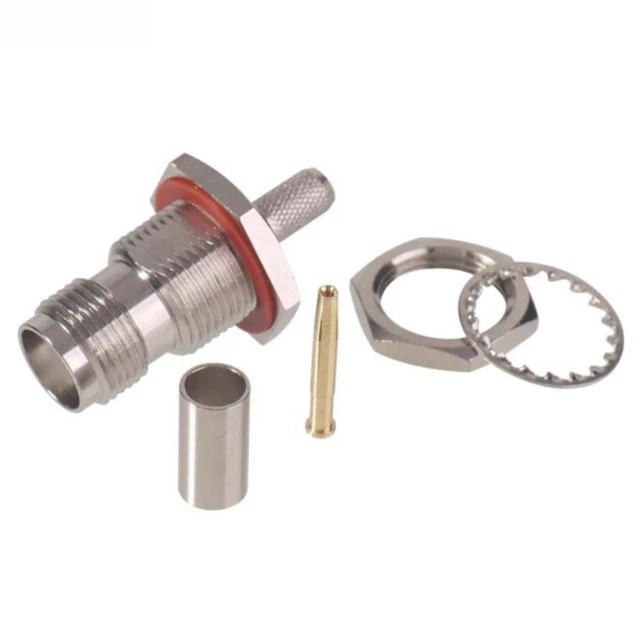 TNC-KY-3 CONNECTOR HEX Panel Mount Nickel-plated Finish Copper ...