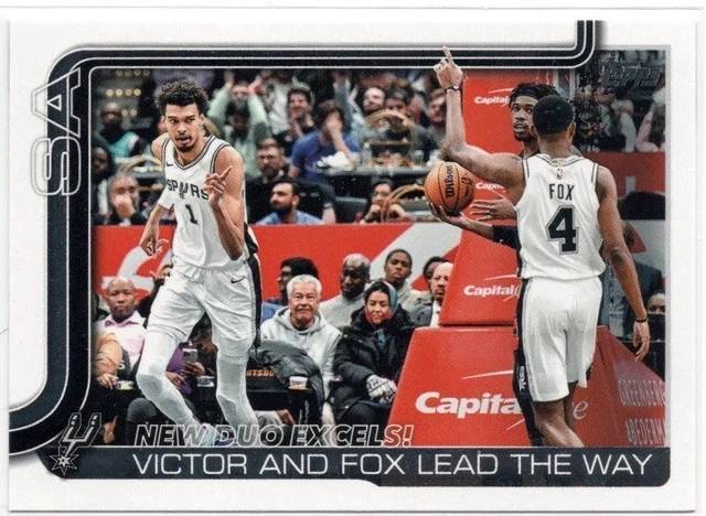 2025-26 TOPPS CHECKLIST De'Aaron Fox Victor Wembanyama Card #300 Spurs ...