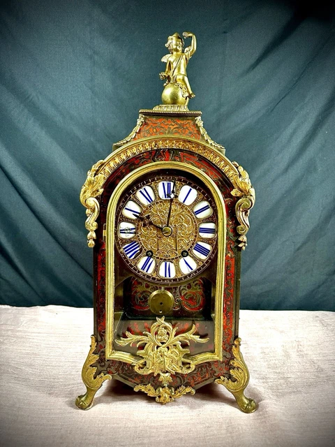 EARLY 19TH CENTURY Antique French Boulle Mantle Clock Runs %100 12”H £ ...